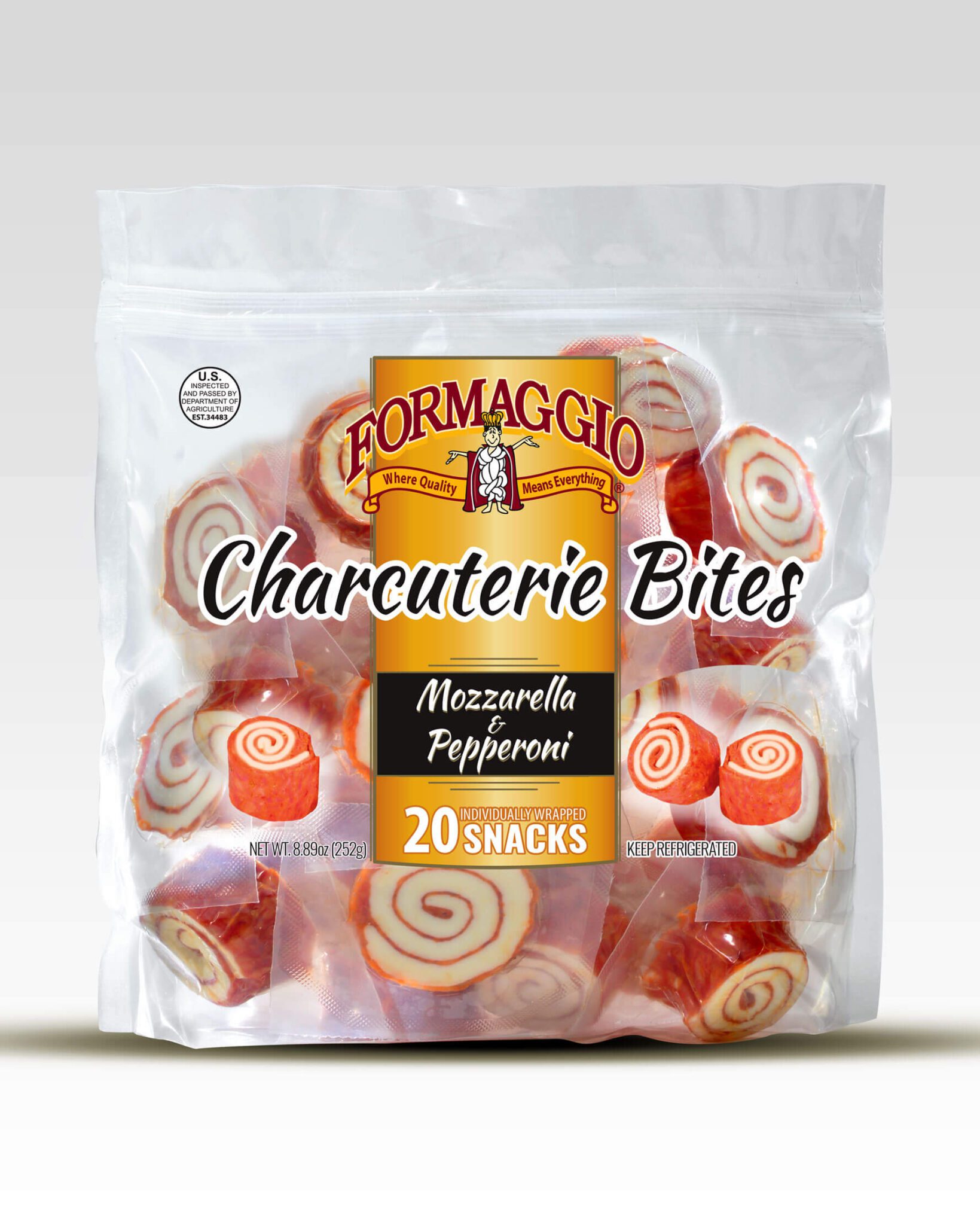 CHARCUTERIE SNACK BITES FAMILY PACK – PEPPERONI (20-Piece) – Formaggio ...